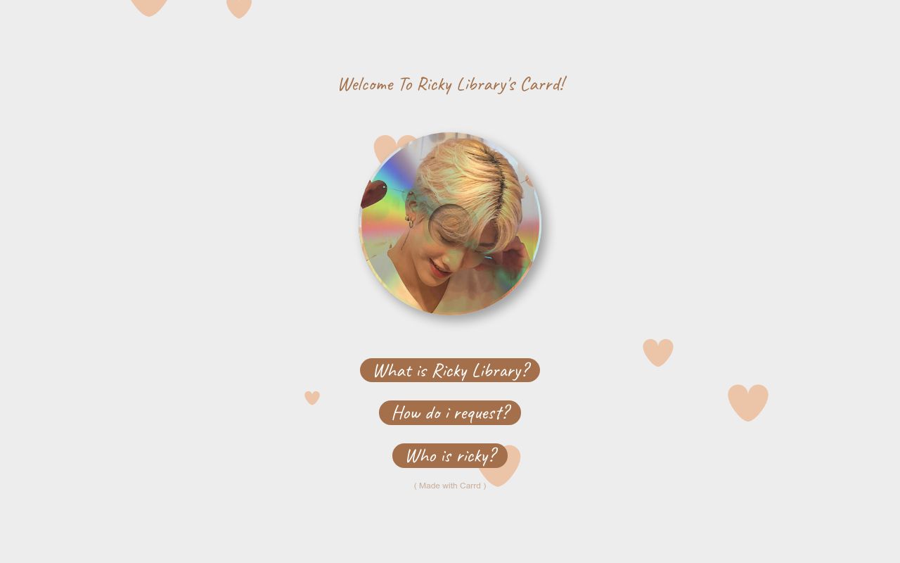 Ricky Library's carrd!